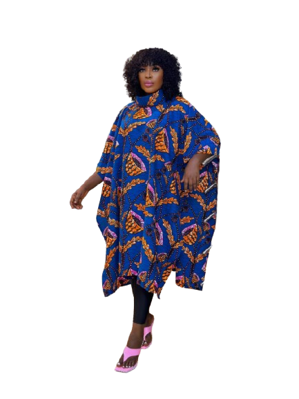 Isi Ankara Tunic – Free-Size African Print Kaftan | African Tings ...